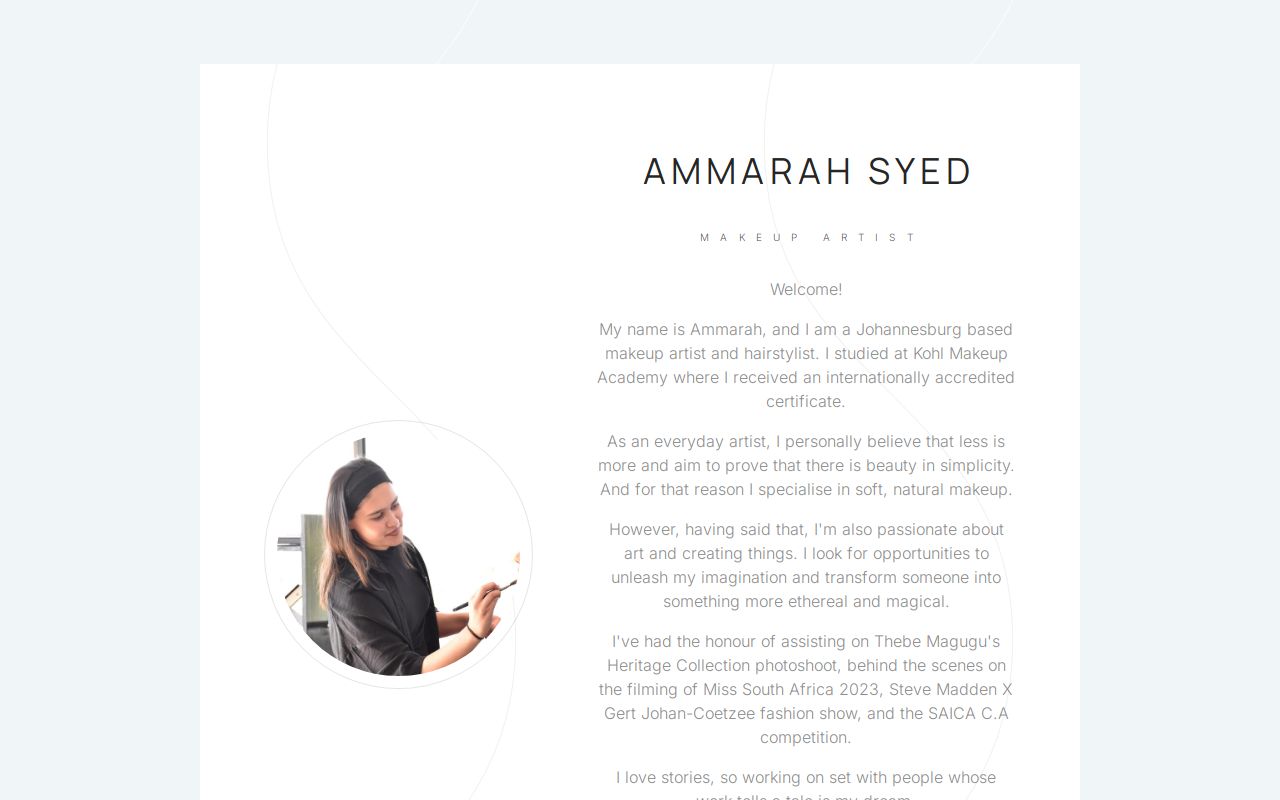 Ammarah Syed Portfolio